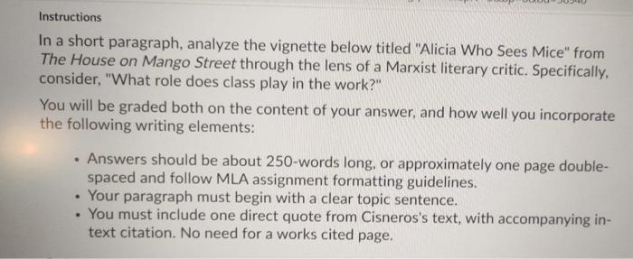Instructions In a short paragraph, analyze the | Chegg.com
