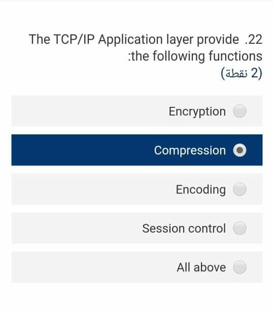 Solved The TCP/IP Application layer provide .22 the | Chegg.com
