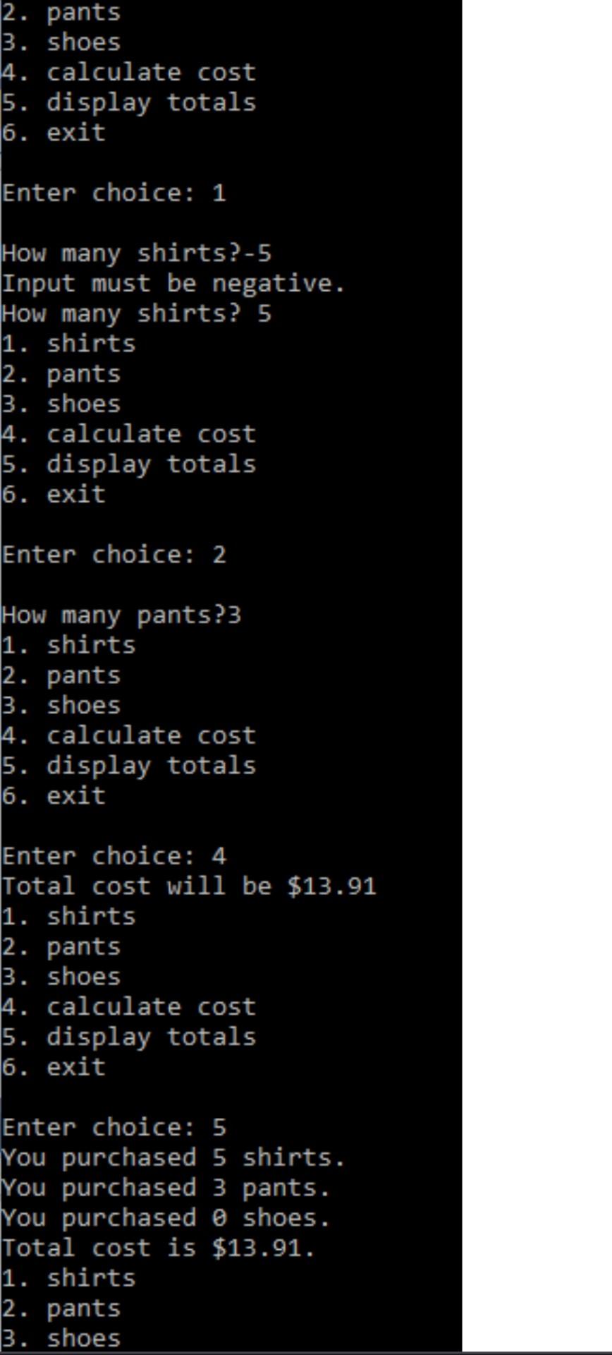 Solved Store register- This program will have 6 functions: | Chegg.com