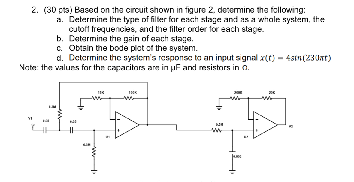 Solved (30 ﻿pts) ﻿Based on the circuit shown in figure 2, | Chegg.com