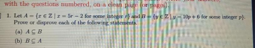 Solved with the questions numbered, on a clean page (or | Chegg.com