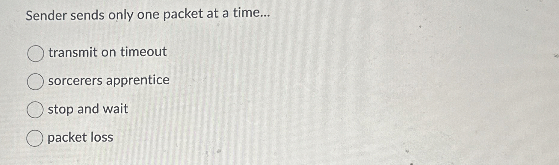 Solved Sender sends only one packet at a time...transmit on | Chegg.com