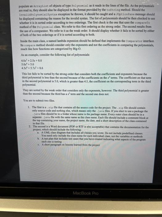 Solved The second programming project involves writing a | Chegg.com