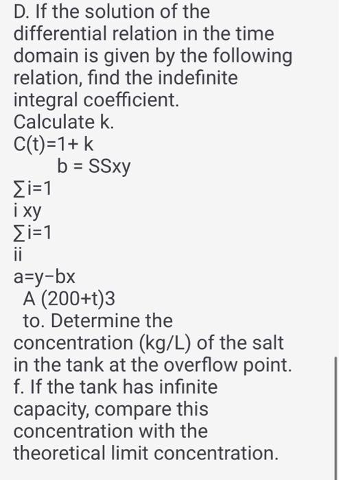 Solved capacity of 500 liters and initially 200 liters of | Chegg.com