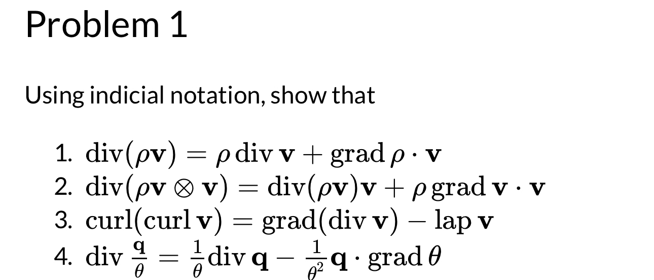 Solved Problem 1Using indicial notation, show | Chegg.com