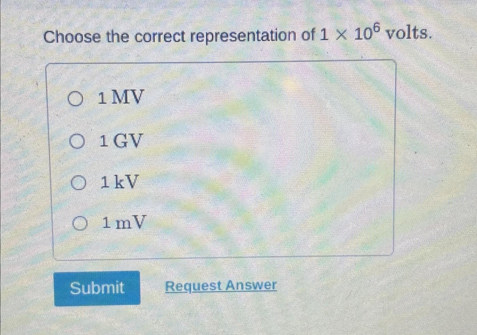 Solved Choose the correct representation of 1×106 | Chegg.com