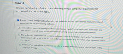 Solved RequiredWhich of the following reflect accurate | Chegg.com