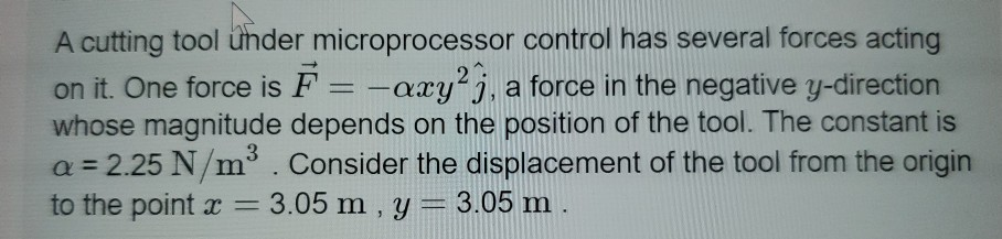 Solved A cutting tool under microprocessor control has | Chegg.com