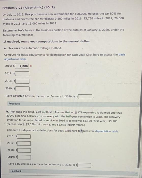 Solved Problem 9-23 (Algorithmic) (LO. 2) On July 1, 2016, | Chegg.com