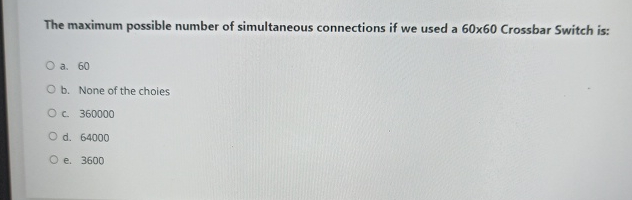 Solved The maximum possible number of simultaneous | Chegg.com