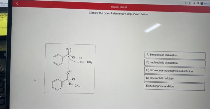 Solved Classify the type of elementary step shown | Chegg.com