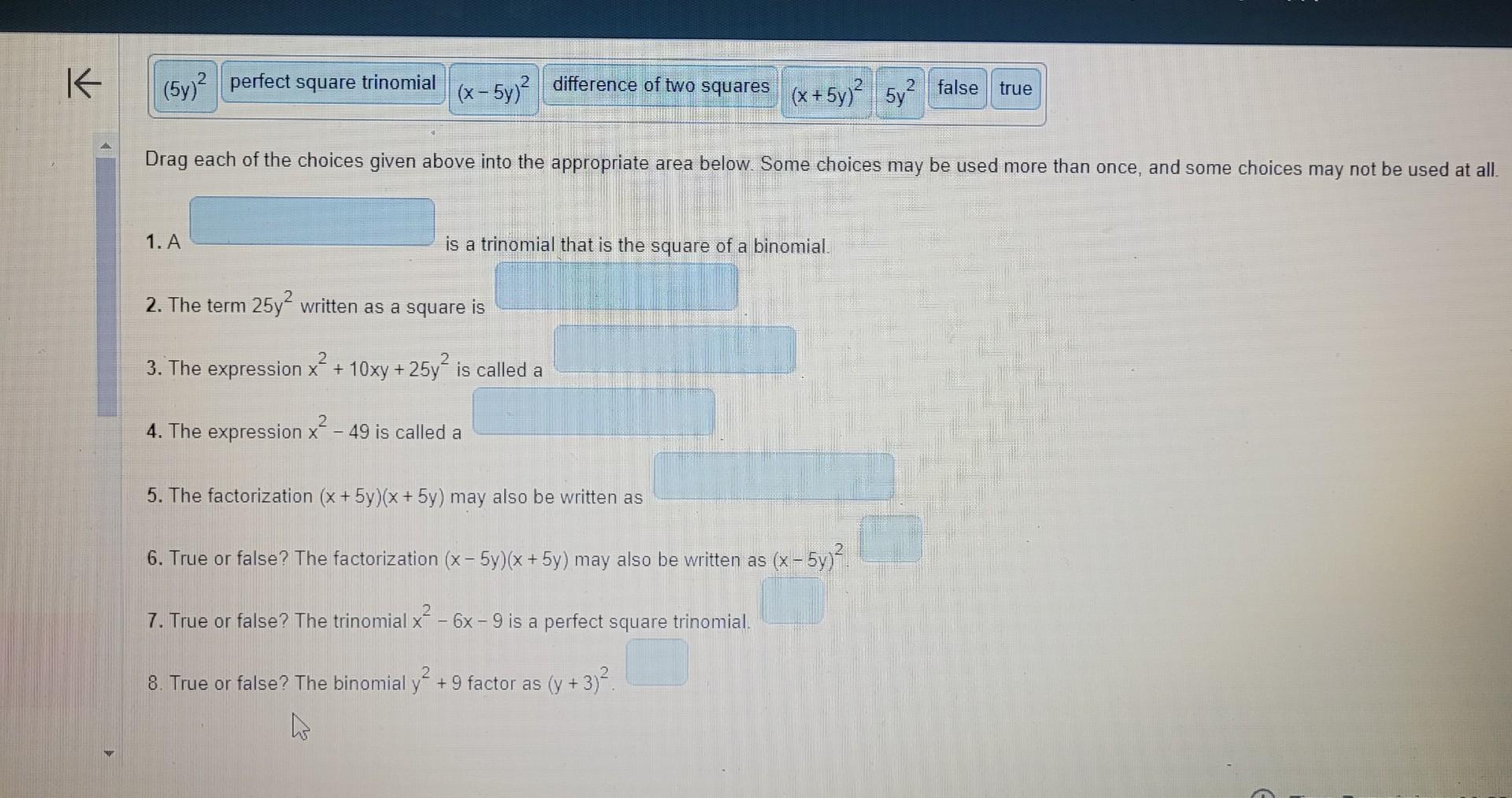 Drag each of the choices given above into the | Chegg.com