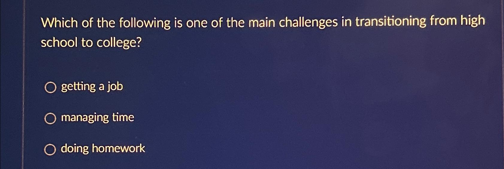Solved Which of the following is one of the main challenges | Chegg.com