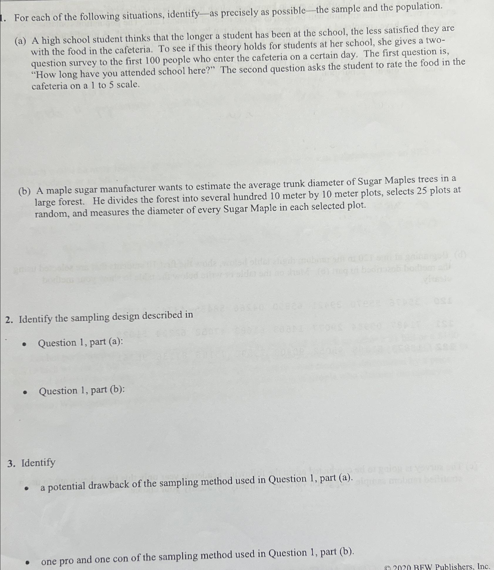 Solved For each of the following situations, identify - ﻿as | Chegg.com