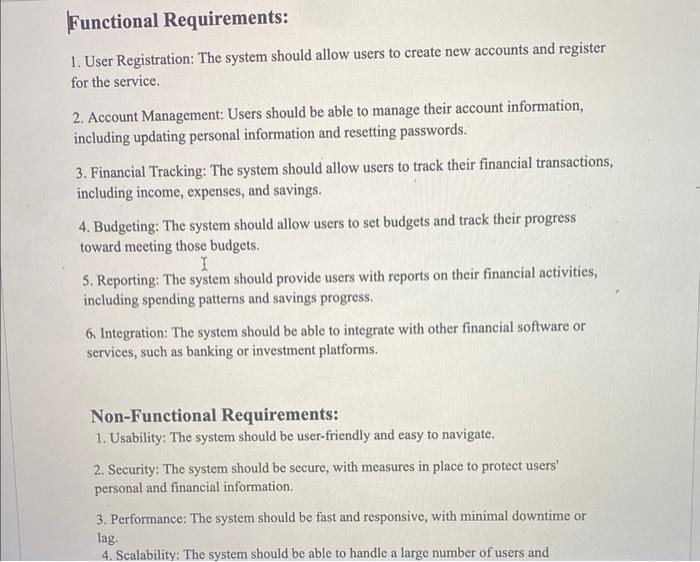 Solved can you do an activity diagram for Financial tracking | Chegg.com