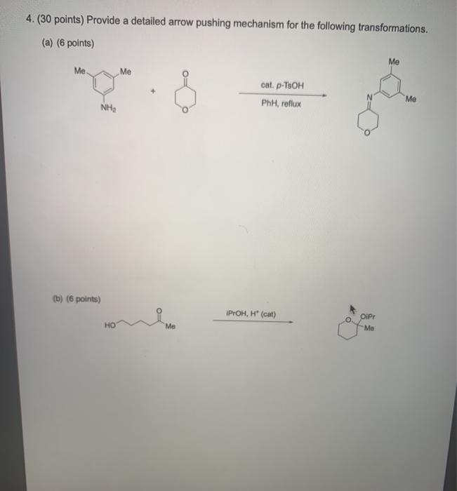 Solved 4. (30 points) Provide a detailed arrow pushing | Chegg.com Solved 4. (30 points) Provide a detailed arrow pushing | Chegg.com