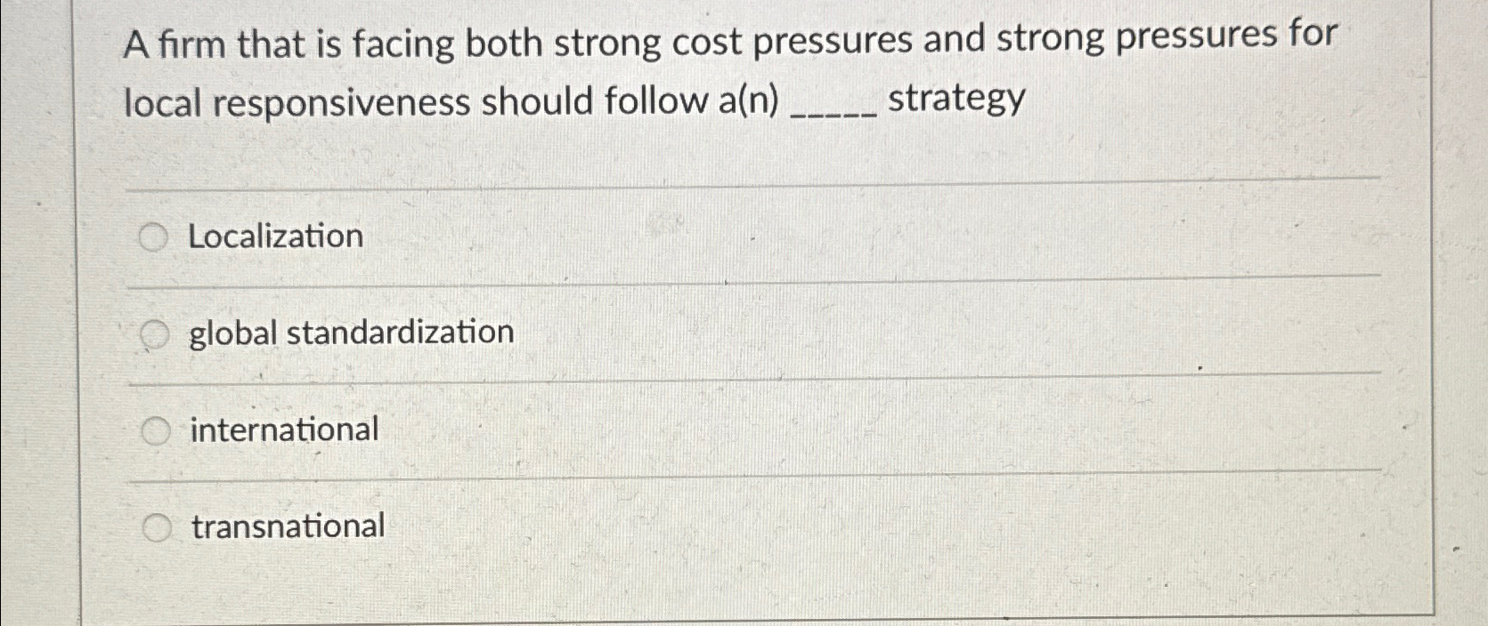 Solved A firm that is facing both strong cost pressures and | Chegg.com
