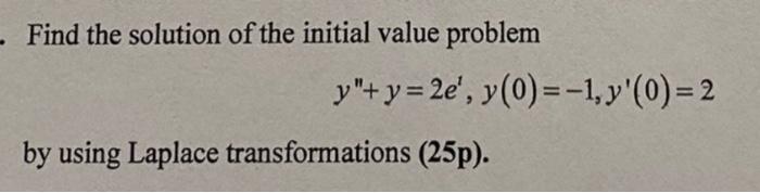 Solved Find the solution of the initial value problem | Chegg.com