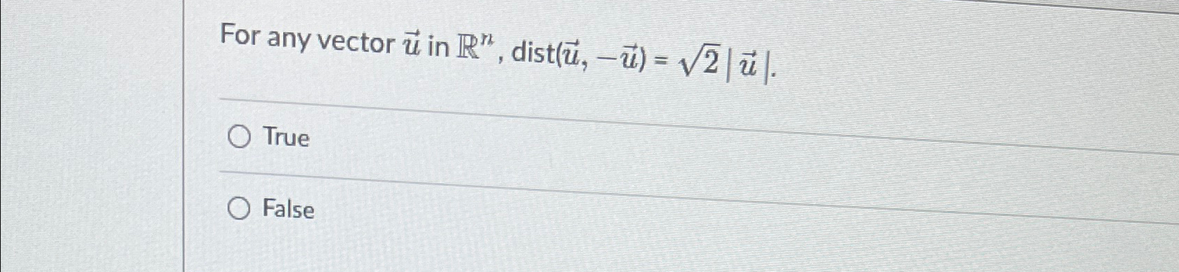 Solved For any vector vec(u) ﻿in | Chegg.com
