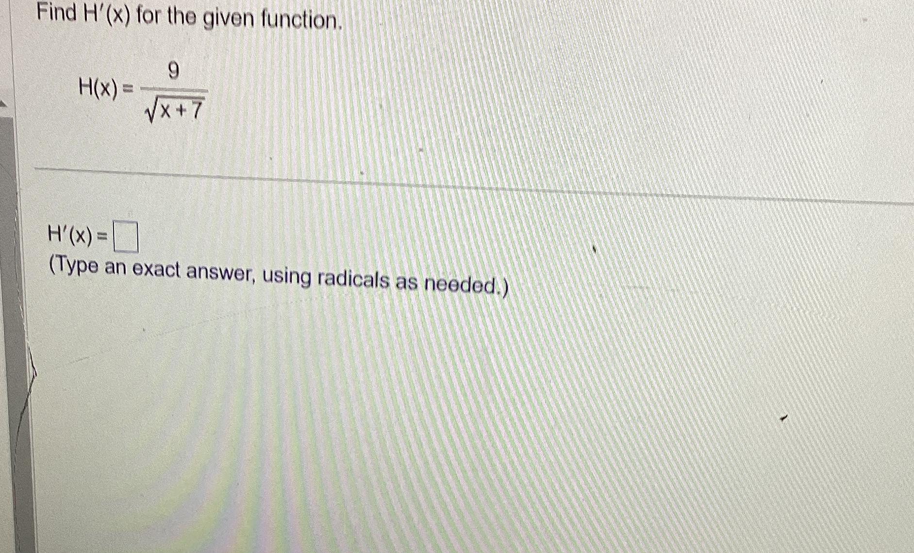 Solved Find H X ﻿for The Given