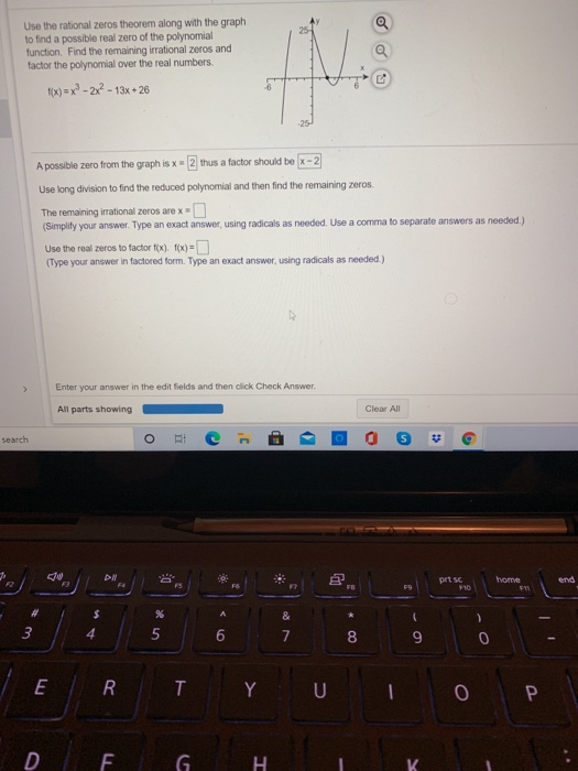 Solved Use the rational zeros theorem along with the graph | Chegg.com