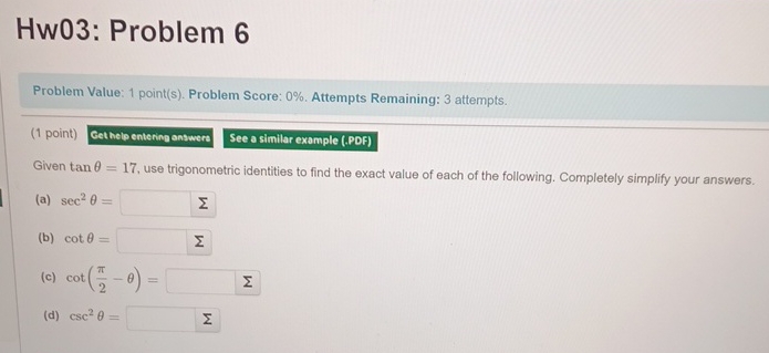Solved Hw03 Problem 6problem Value 1 ﻿points ﻿problem 