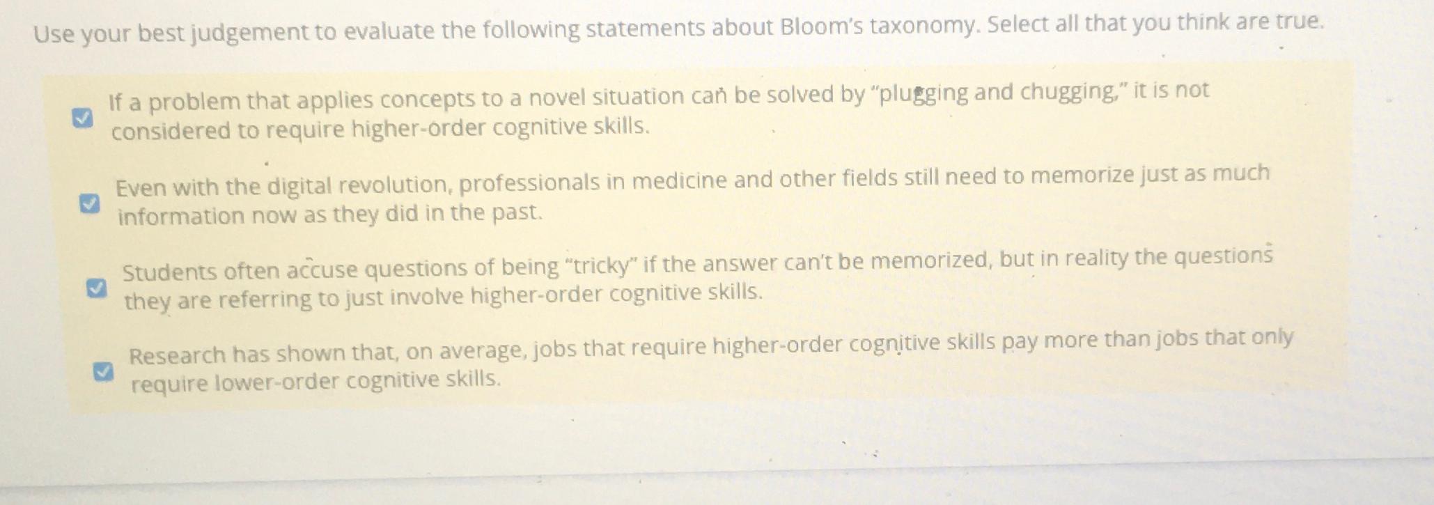 Solved Use your best judgement to evaluate the following | Chegg.com