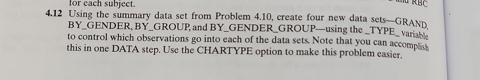 Solved 4.10 Using data set CLINICAL from Problem 4.4, create | Chegg.com Solved 4.10 Using data set CLINICAL from Problem 4.4, create | Chegg.com