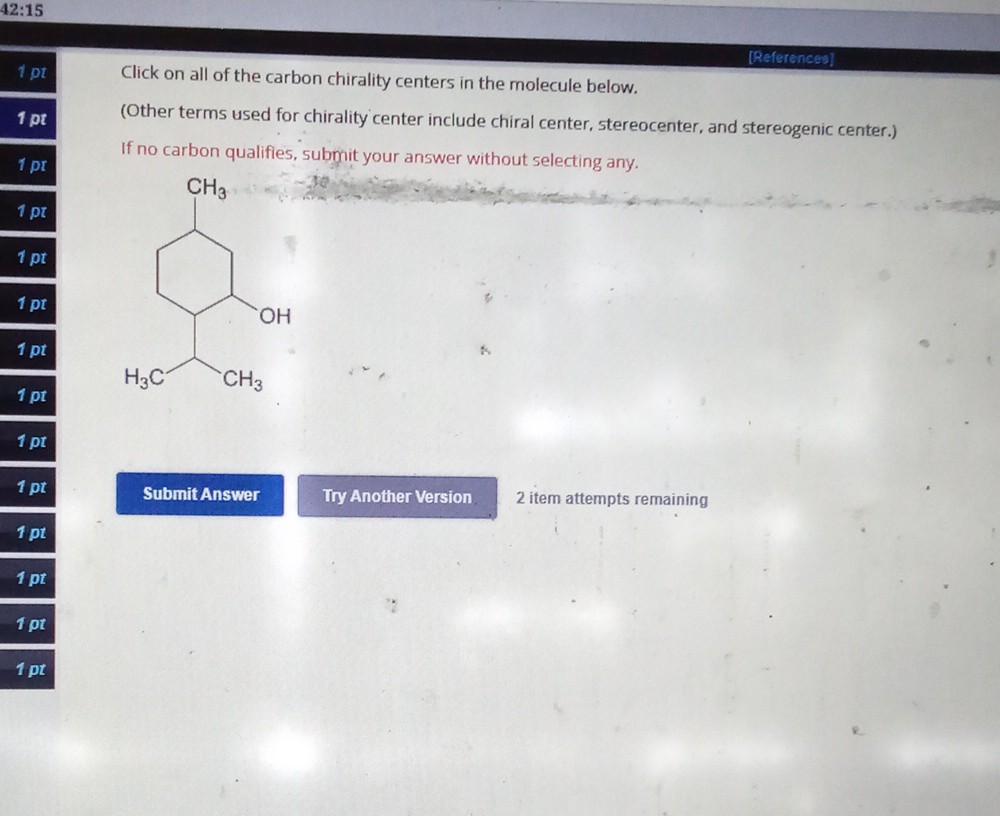 Solved Click on all of the carbon chirality centers in the | Chegg.com