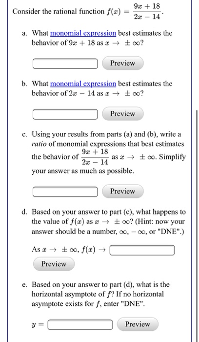 Solved 9.2 + 18 Consider the rational function f(x) = 0 2x - | Chegg.com