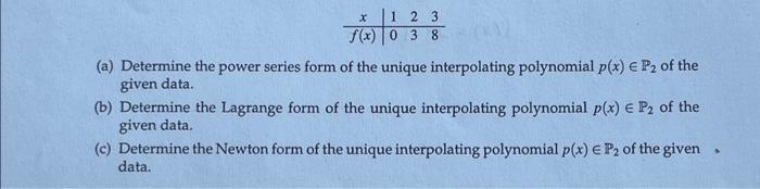 Solved xf(x)102338 (a) Determine the power series form of | Chegg.com