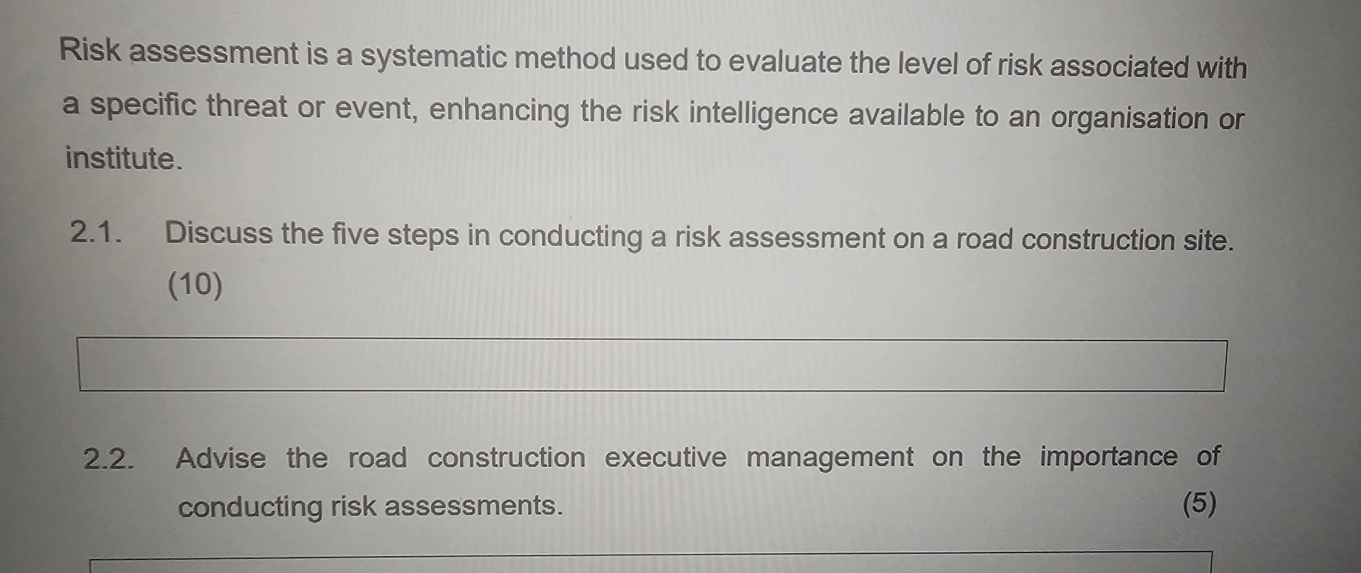 Solved Risk assessment is a systematic method used to | Chegg.com
