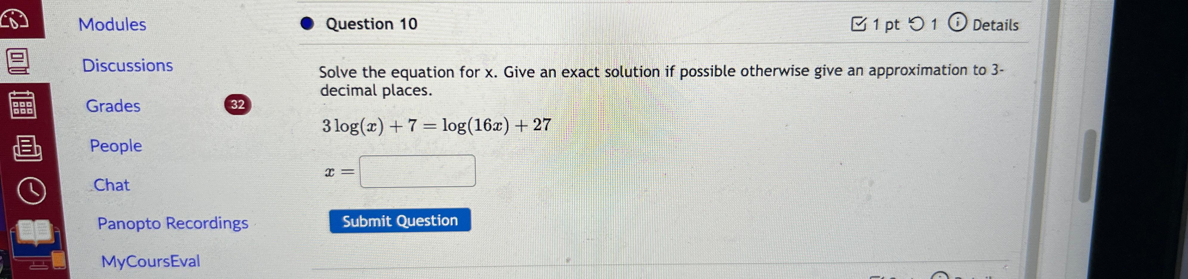 Solved ModulesQuestion 101 ﻿pt | Chegg.com