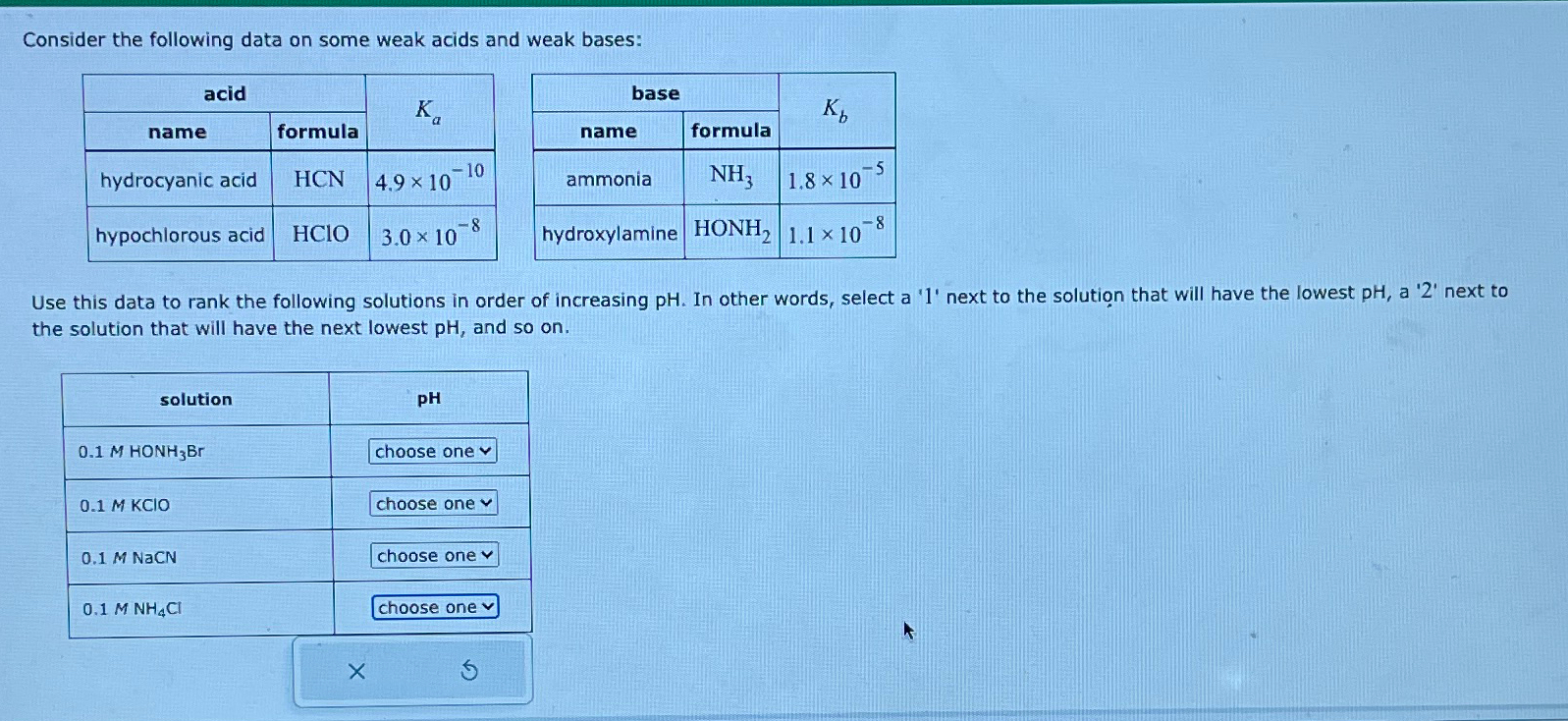 Solved Consider the following data on some weak acids and | Chegg.com