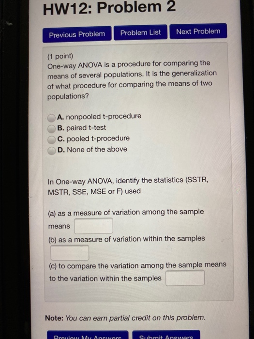 Solved HW12: Problem 2 Previous Problem Problem List Next | Chegg.com Solved HW12: Problem 2 Previous Problem Problem List Next | Chegg.com