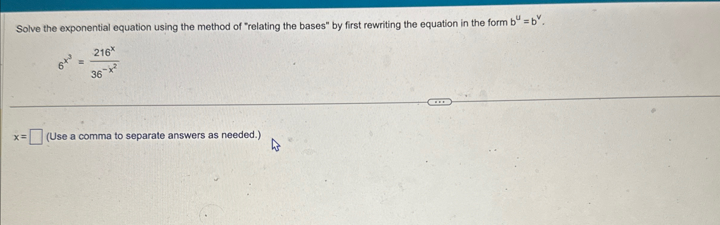 Solved Solve the exponential equation using the method of | Chegg.com
