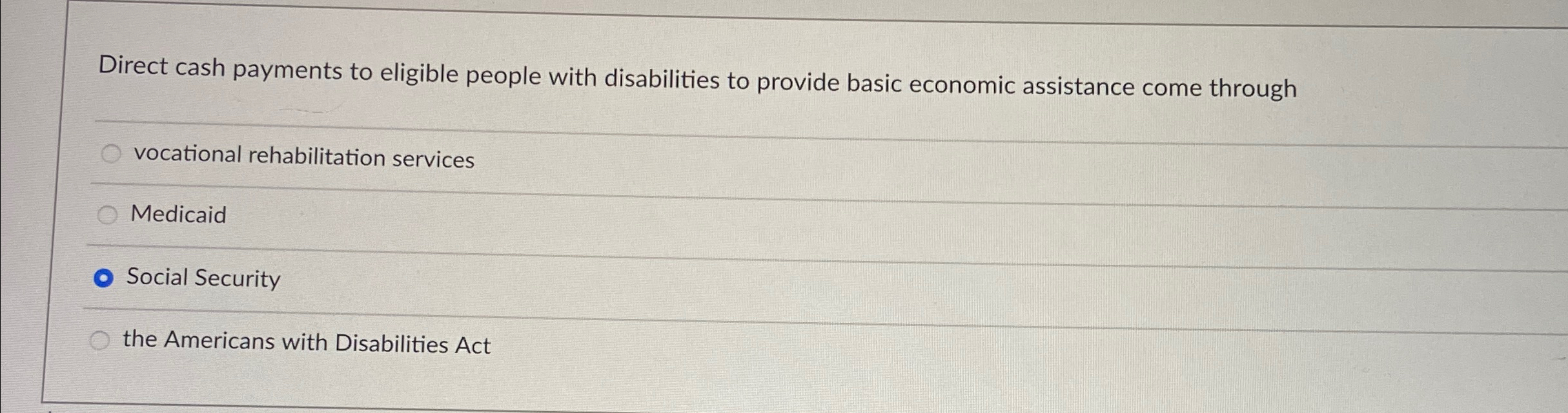 Solved Direct cash payments to eligible people with | Chegg.com