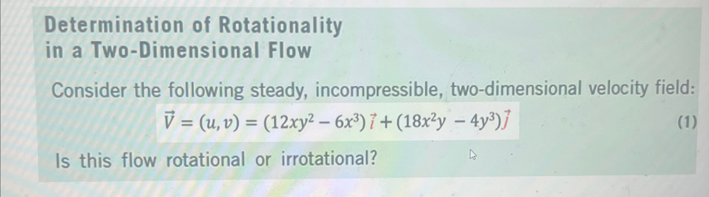 Solved Determination of Rotationality in a Two-Dimensional | Chegg.com