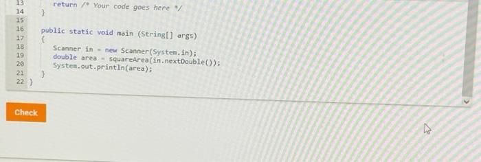 Solved CHALLENGE ACTIVITY 522 Declare a method that computes | Chegg.com