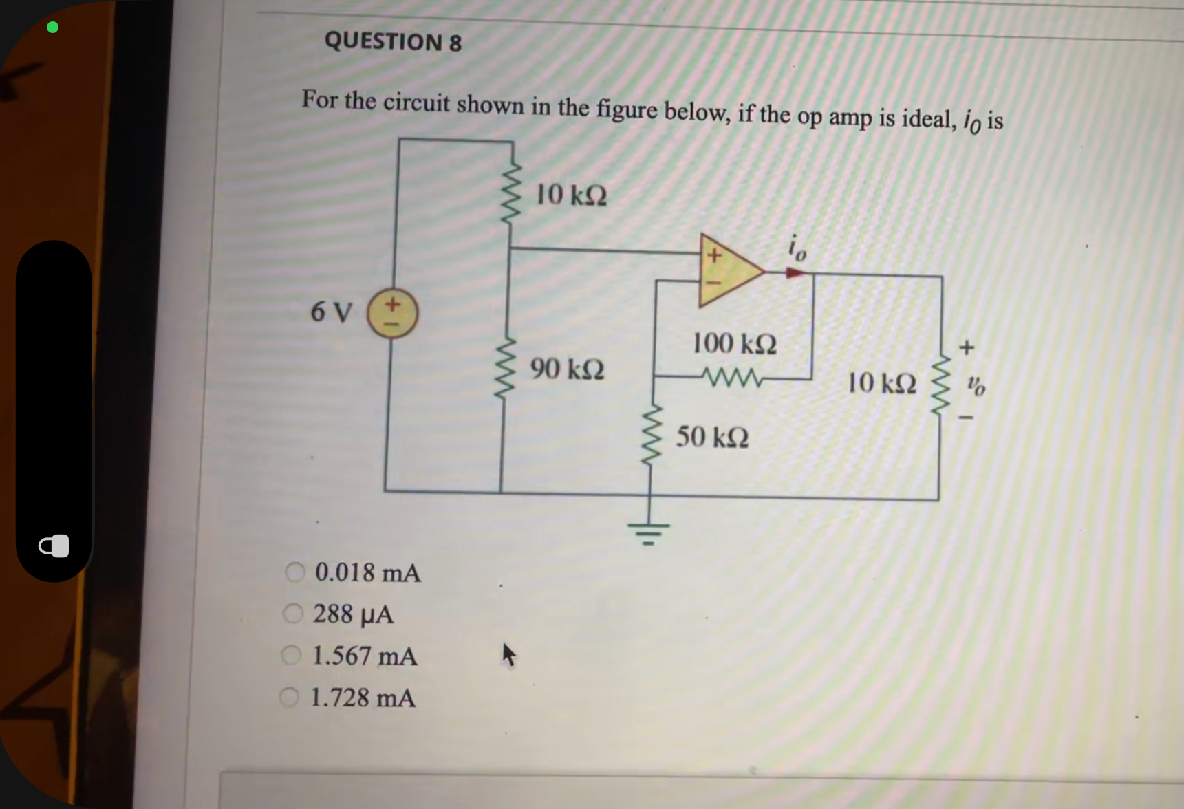 Solved QUESTION 8For the circuit shown in the figure below, | Chegg.com