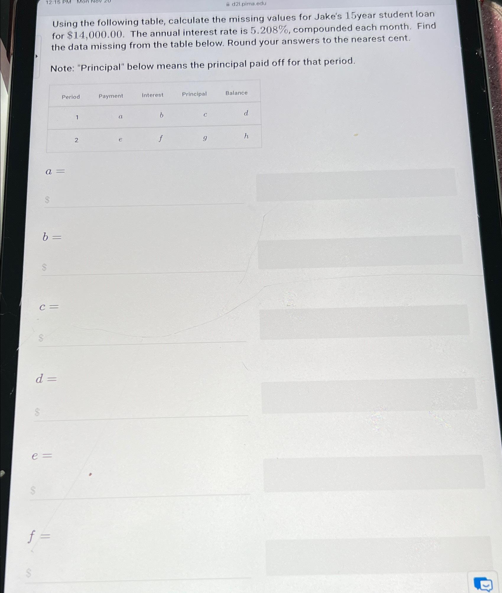 Solved 12:15 ﻿PM Mon Nov 20Using the following table, | Chegg.com