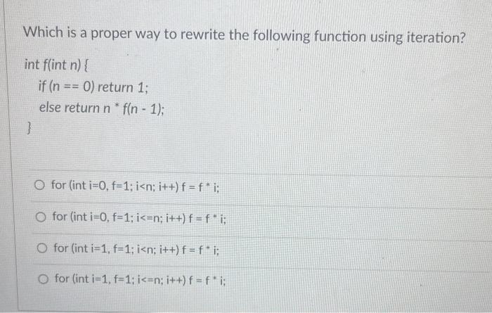 Solved Which is a proper way to rewrite the following | Chegg.com
