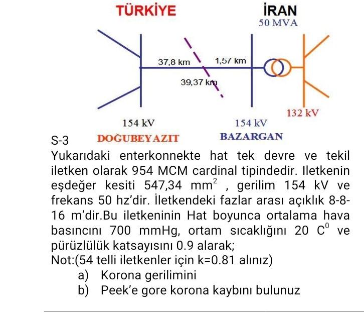 The above interconnected line is 954 MCM cardinal | Chegg.com