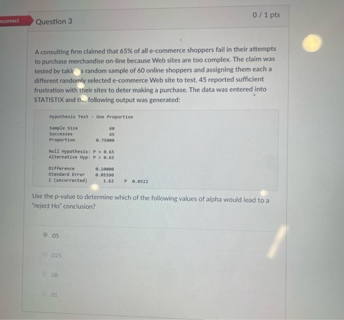 Solved A consulting firm claimed that 65% of all e-commerce | Chegg.com