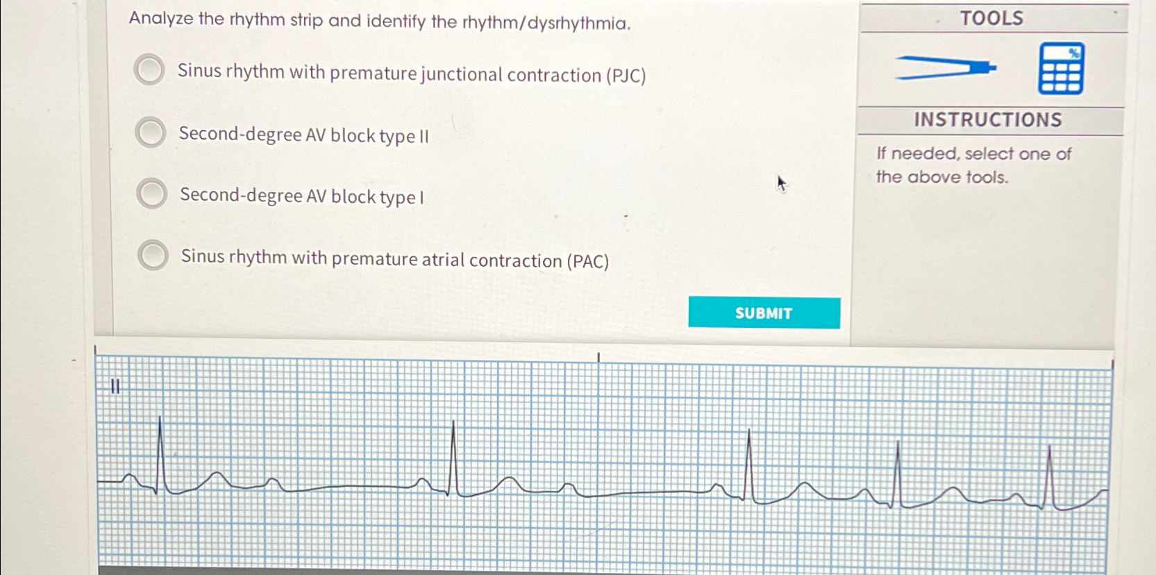 Solved Analyze the rhythm strip and identify the | Chegg.com