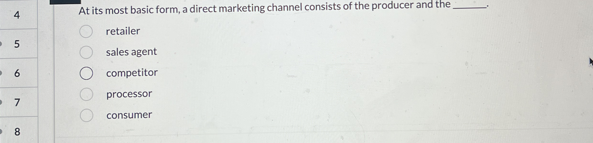 Solved 4At its most basic form, a direct marketing channel | Chegg.com