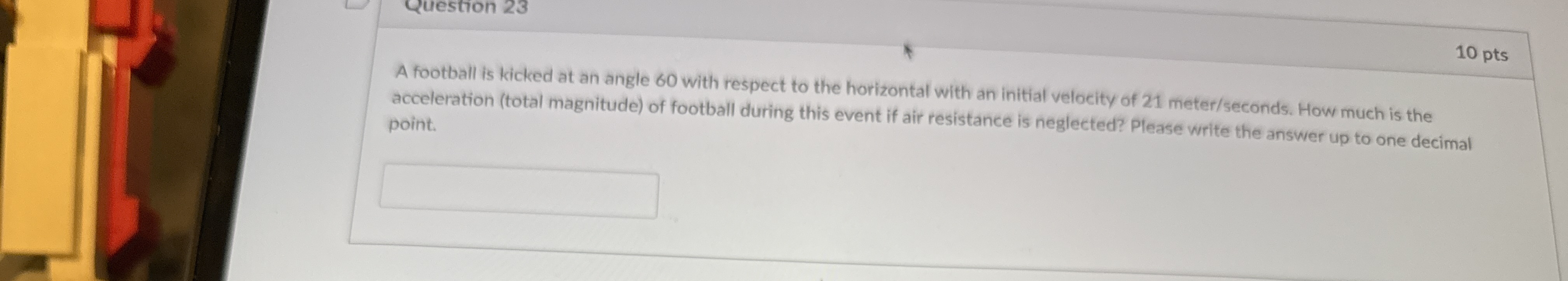 Solved Question 2310 ﻿ptsA football is kicked at an angle 60 | Chegg.com