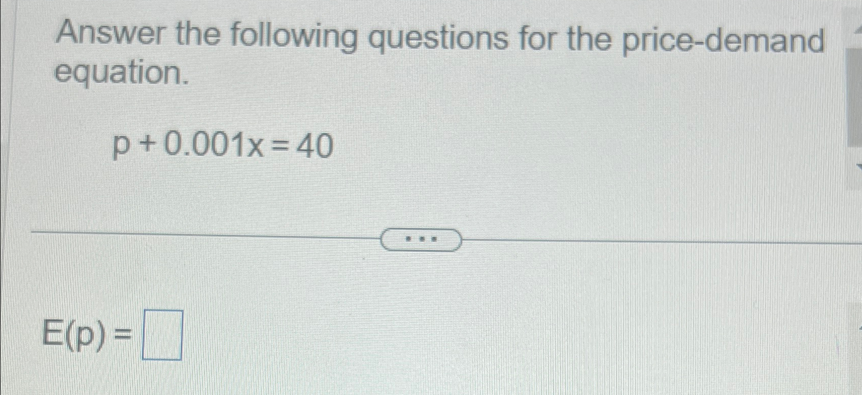 Solved Answer the following questions for the price-demand | Chegg.com
