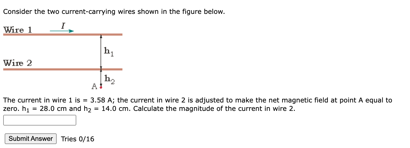 Solved Consider the two current-carrying wires shown in the | Chegg.com