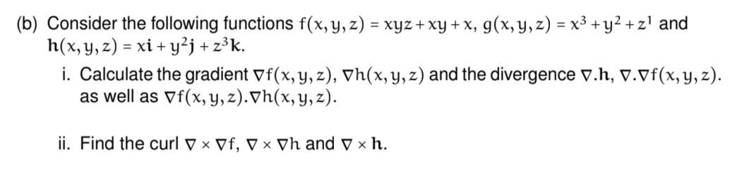 Solved B Consider The Following Functions